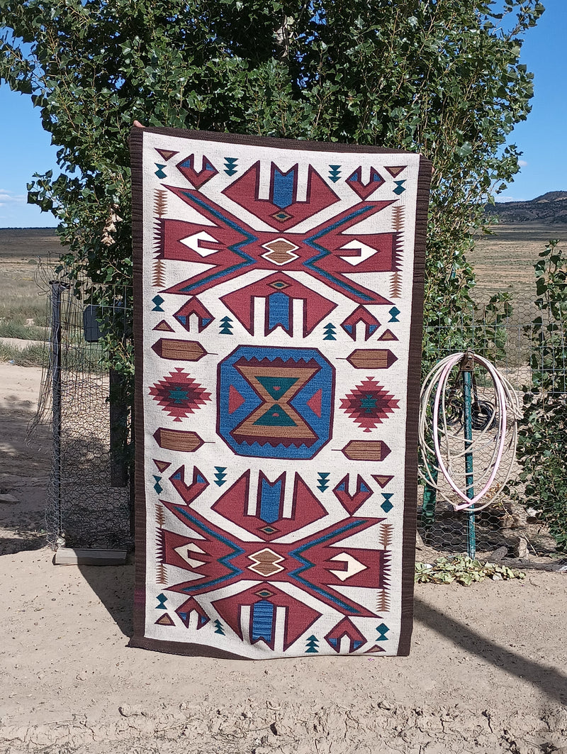 Crystal : Navajo Rug : Ervin Phillips : Churro 1739 : 42" x 76" (3'6 ...
