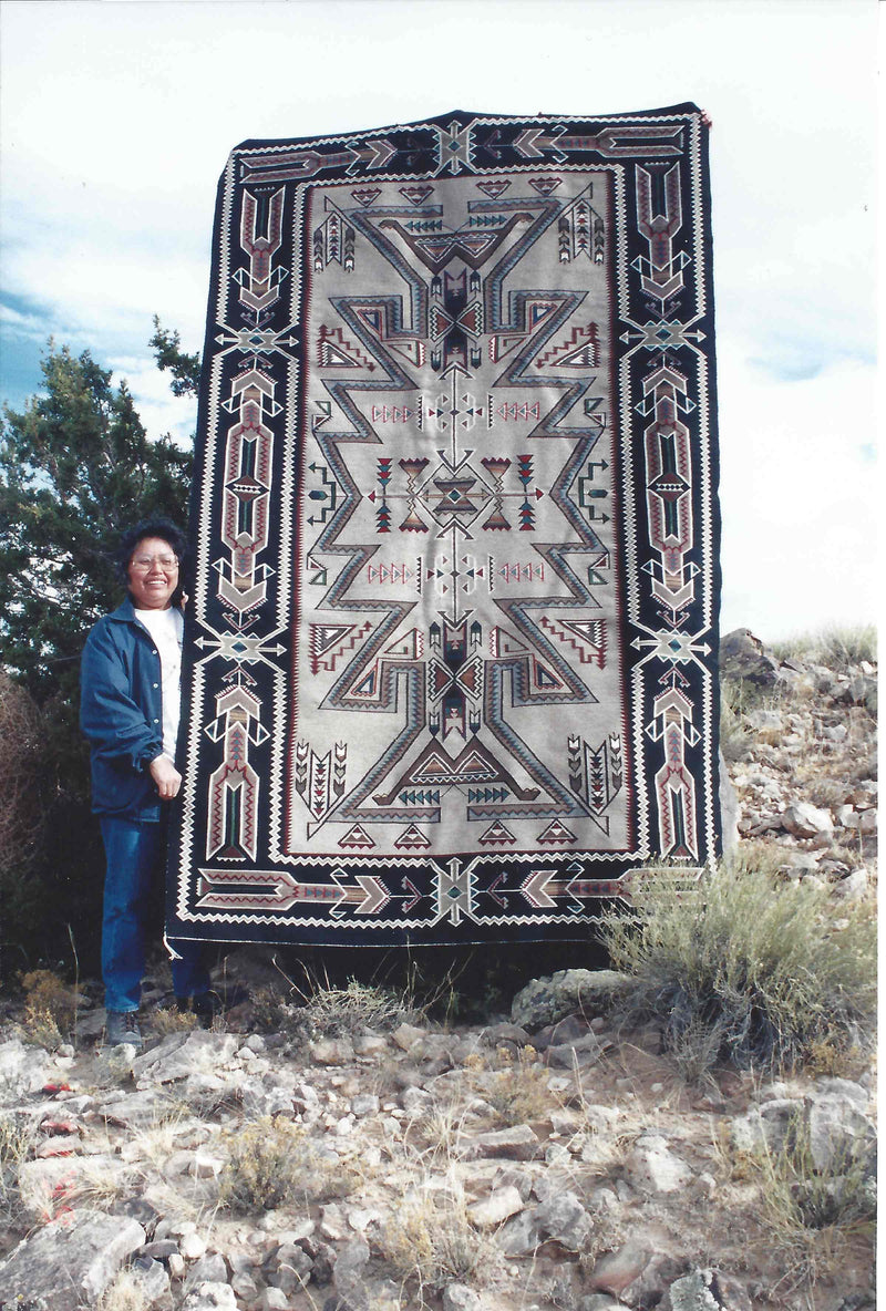 Teec Nos Pos Navajo Rug : Linda Nez : Churro 151 : 72" x 108" (6' x 9 ...