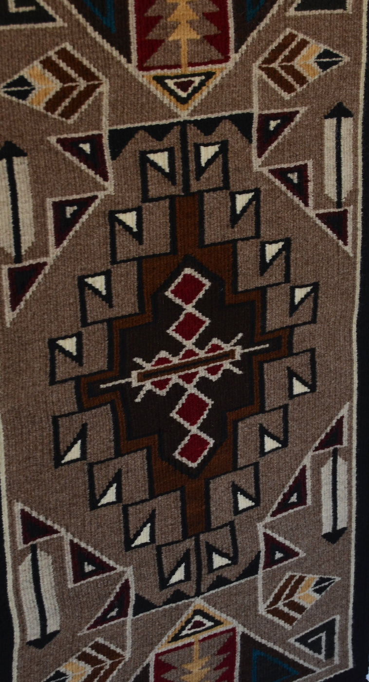 Crystal : Navajo Rug : Cecelia Nez : Churro 1735 : 17" x 30" (1'5" x 2 ...