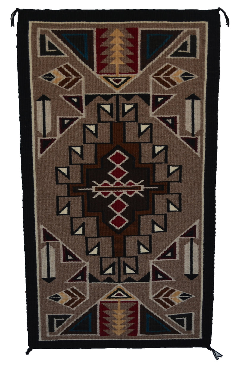 Crystal : Navajo Rug : Cecelia Nez : Churro 1735 : 17" x 30" (1'5" x 2 ...